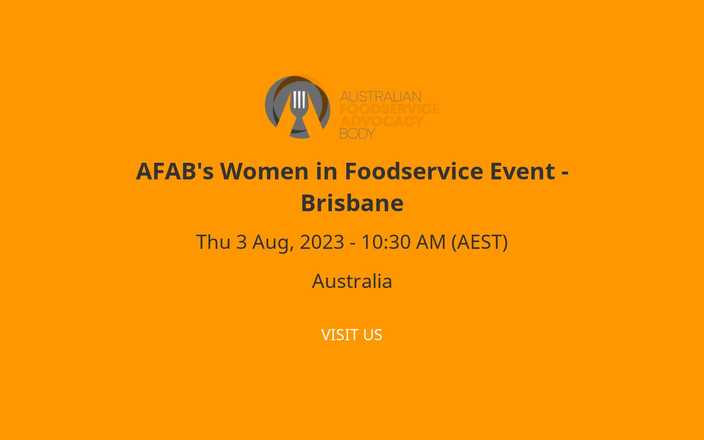 AFAB's Women in Foodservice Event - Brisbane